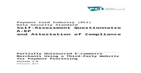 Docx Saq A Epv3 Pci Security Standards Web Viewnew Saq To Address Requirements Applicable To