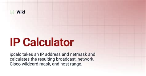 Ip Calculator Wiki