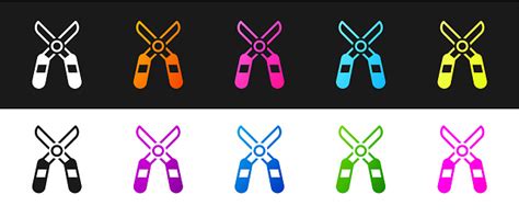 흑백 배경에서 격리된 아이콘 트리밍을 위한 원예 수제 가위를 설정합니다 나무 손잡이가 달린 가위를 가지치기 벡터 가위에 대한 스톡 벡터 아트 및 기타 이미지 Istock