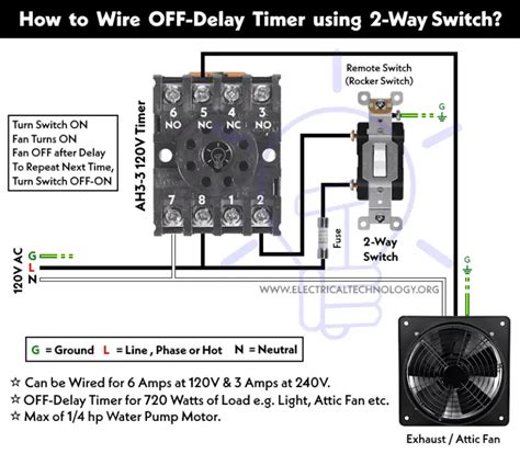 How To Wire OFF Delay Timer For 120V And 240V Load Circuits