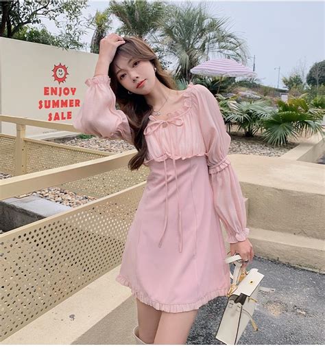 가을 쉬폰 미니 원피스 긴팔 블랙 핑크 셔링 주름 프릴 리본 슬림핏 여성 여자 여름 간절기 30대 40대 겨울 봄 상견례 레이디 캐주얼 코디 올매치 결혼식 피로연 하객룩