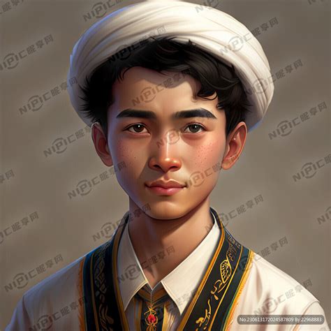 Ai创作图维吾尔族小伙 昵图网