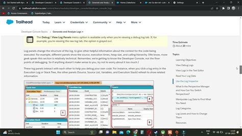 Generate And Analyze Logs Developer Console Basics Youtube