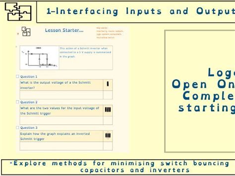 Gcse Electronics Interfacing Digital And Analogue Schmitt Inverters