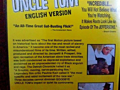 Goodbye Uncle Tom 1971 English Version Region 4 Dvd Rare Oop Uncut