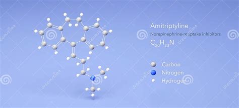 Structure Moléculaire Amitriptyline Structure Moléculaire Dopamine Antagonistes Modèle 3d