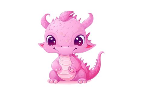 Cute Pink Dragon Graphic By Gornidesign · Creative Fabrica