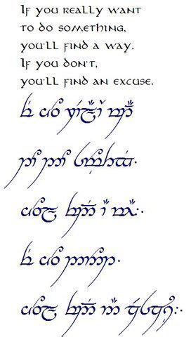 Tolkien Lotr Quotes Wisdom Quotes Elvish Language