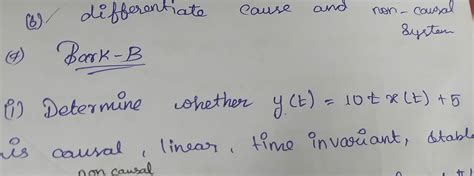 6 Differentiate Cause And Non Causal System 7 Determine Whether Yt