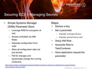 Amazon Web Services Running Containers With ECS PPT