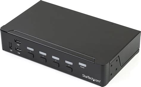 Amazon Com StarTech Com 4 Port DisplayPort KVM Switch DP KVM Switch With Audio And Built In