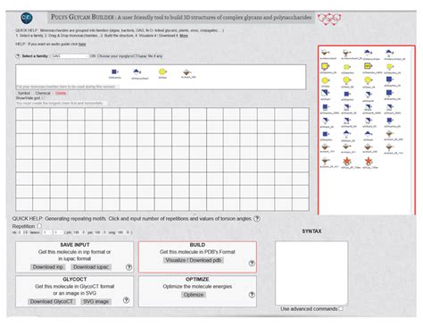 Polys Glycan Builder An Online Application For Intuitive Construction
