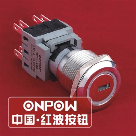 Onpow Mm Key Lock Stainless Steel Push Button Switch LAS BGQ Y Pushbutton And Pushbuttons