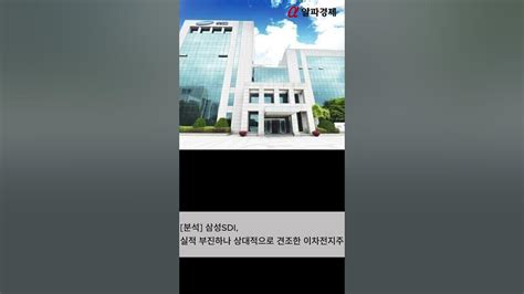 분석 삼성sdi 실적 부진하나 상대적으로 견조한 이차전지주 Youtube
