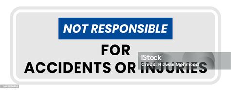 사고 또는 부상에 대한 책임을지지 않습니다 기호 안전 경고 표시 경계 표지에 대한 스톡 벡터 아트 및 기타 이미지 경계 표지