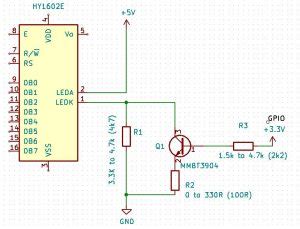 LCD Display Backlight Circuit Talkkonnect
