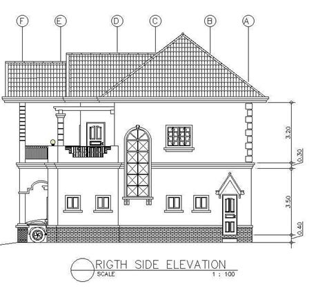 Splendid Right Side House Elevation And Section Details Autocad Dwg Drawing File Is Provided