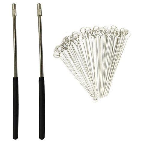 2pcs Reusable Inoculating Loop Holders With 50pcs 10ul Nichrome Needle Tips Inoculation Loop For