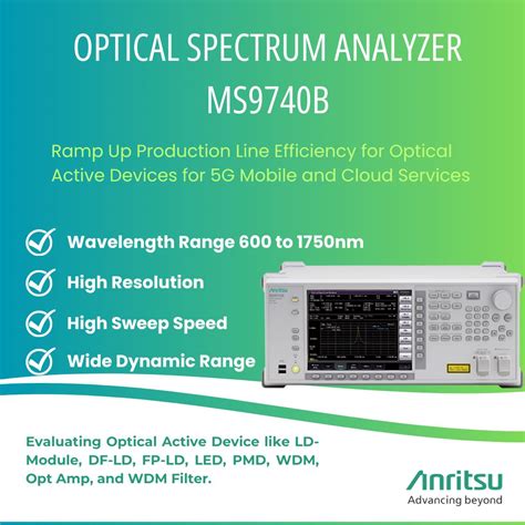 Optical Spectrum Anritsu Testandmeasurement Fiber Anritsu Test And Measurement