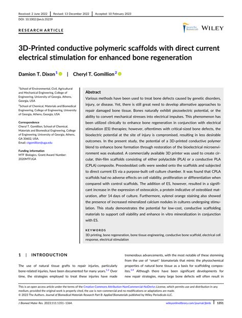 Pdf 3d‐printed Conductive Polymeric Scaffolds With Direct Current