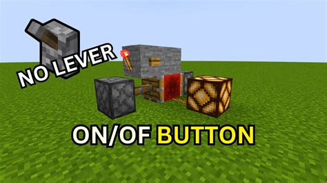 Minecraft Tutorial Redstone On Off Button Tutorial Youtube
