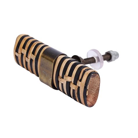 Black And Brown Rattan Cabinet Knobs