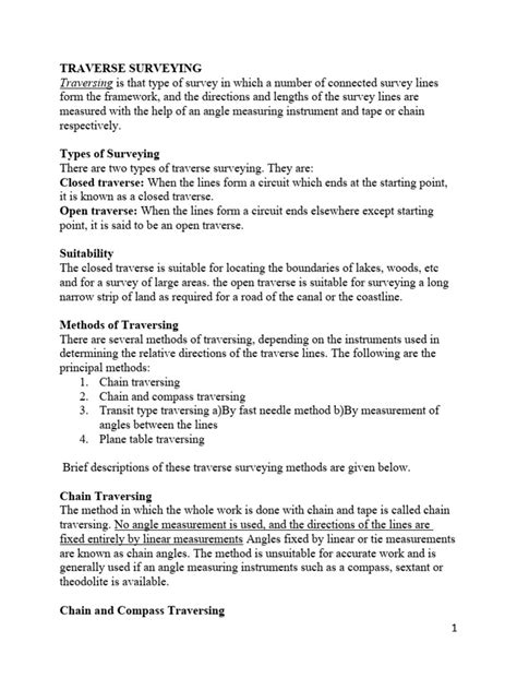 Traverse Surveying Notes Pdf Surveying Compass