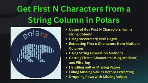 Get First N Characters From A String Column In Polars Mallikarjun Reddy