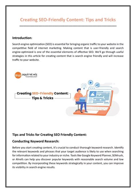 Ppt Creating Seo Friendly Content Tips And Tricks Powerpoint