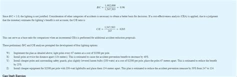 Solved This Case Study Compares Benefit Cost Analysis And Chegg Com