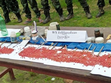 ကျပ်သိန်း ၁ဝဝ ကျော်တန်ဖိုးရှိိ မူးယစ်ဆေးဝါးများကို ကရင်ငြိမ်းချမ်းရေးကောင်စီ မီးရှို့ဖျက်ဆီး