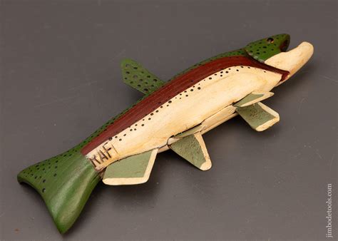 Swimming Trout Fish Decoy By Robt Francis 112607 Jim Bode Tools
