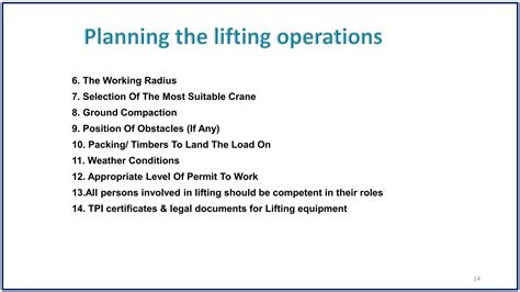 Lifting Operation Safety Pptpptx