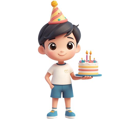 Free Png 3d Asian Boy With Esfj Personality Holding Birthday Cake In