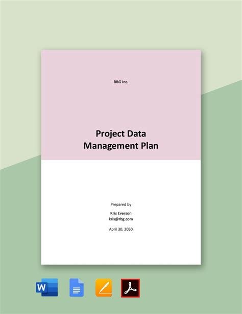 7 Data Management Plan Templates Free Sample Example Format Download