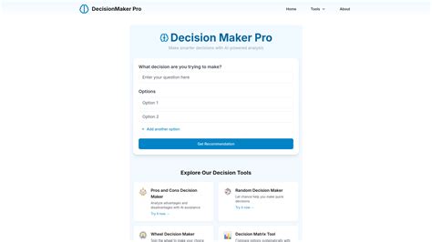 Decision Maker Pro Latest Product Informationlatest Pricing And Options Aitoolhubnet