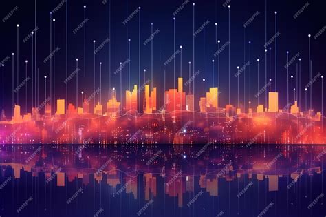 Premium Ai Image Smart City And Abstract Dot Point Connect With Gradient Illustration Ai