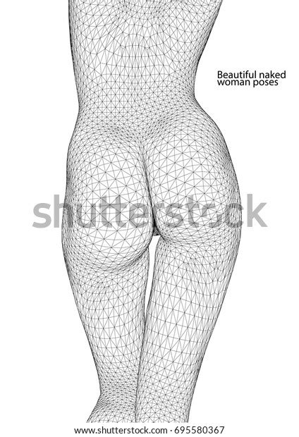 Beautiful Naked Woman Poses Female Body Stock Vector Royalty Free