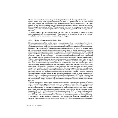 Speech Detection Decoding Strategies