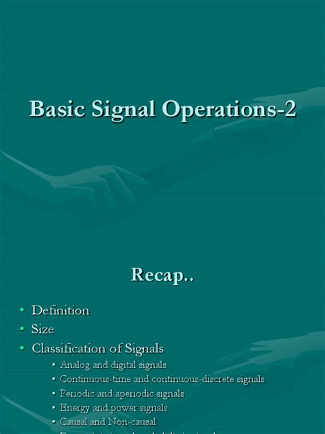 Basic Signal Operations 2 Pdf Function Mathematics Functions And Mappings