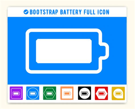 Bootstrap Battery Full Icon Bi Bi Battery Full Icon Code Css Html Color Button