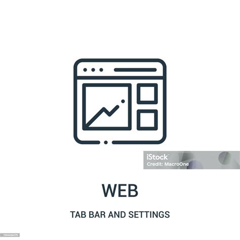 탭 모음 및 설정 컬렉션에서 웹 아이콘 벡터입니다 얇은 선 웹 개요 아이콘 벡터 일러스트 레이 션입니다 0명에 대한 스톡 벡터 아트 및 기타 이미지 Istock