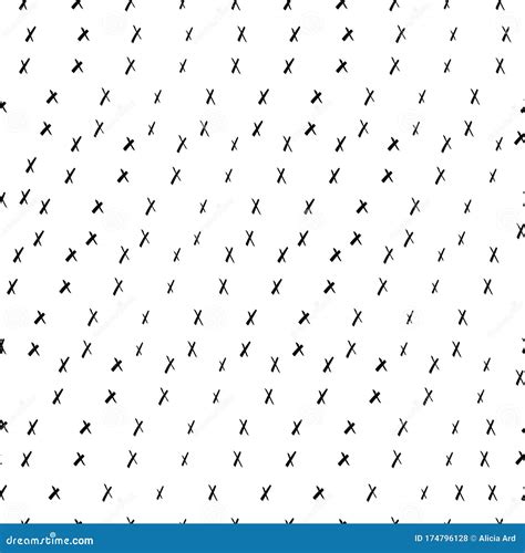 Seamless Cross Pattern Stylish Repeating Texture Repeating Texture With Hand Drawn Crosses