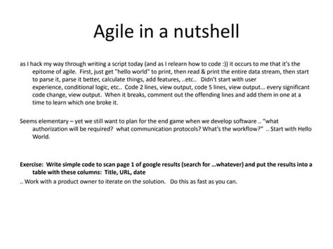 Agile In A Nutshell Pptx