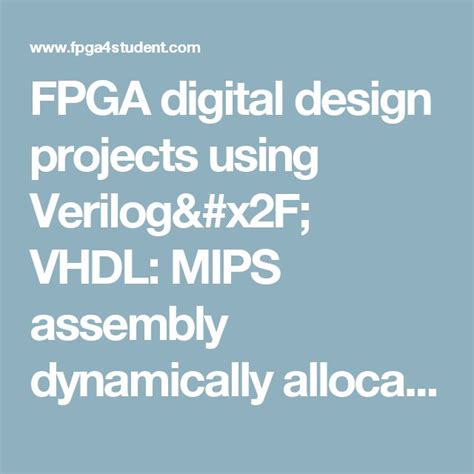 Dynamic Memory Allocation In Mips Assembly
