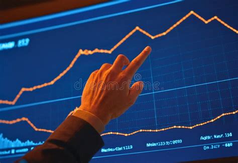 Part Of A Computer Screen Displaying A Set Of Graphs And Data Stock