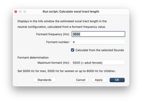 Praat Vocal Toolkit Calculate Vocal Tract Length