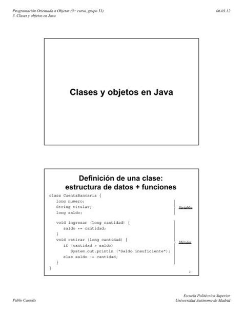 Clases Y Objetos En Java