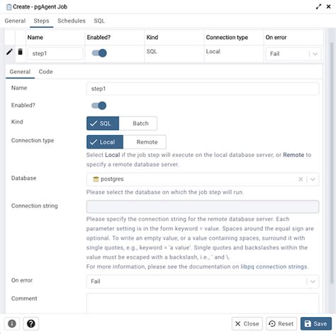 Creating A Pgagent Job — Pgadmin 4 99 Documentation