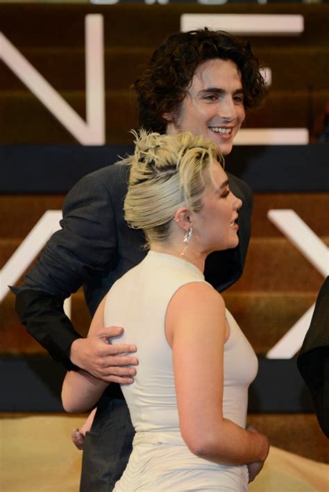 Timothee Chalamet Cuddles Up To Florence Pugh At Dune 2 Event In Mexico